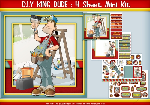 King Of DIY Dude 4 Sheet Mini Kit - CUP1048605_437 | Craftsuprint
