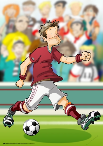 Football Dude Maroon and White A4 - CUP1096562_437 | Craftsuprint