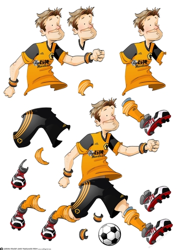 Football Dude Gold and Black Decoupage Sheet - CUP1101709_437 ...