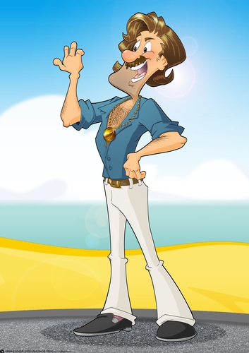 Medallion Man Dude A4 - CUP1106022_437 | Craftsuprint