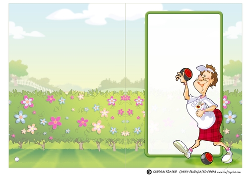 Lawn Bowls Lady (red) Insert - CUP1118066_437 | Craftsuprint