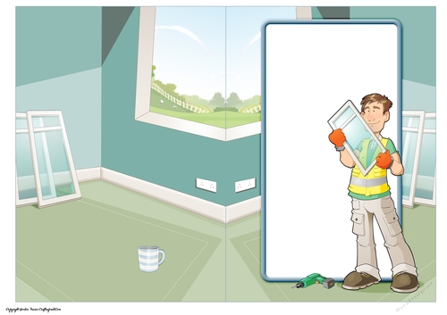 Window Fitter Dude Insert - CUP1171520_437 | Craftsuprint