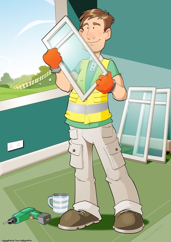 Window Fitter Dude A4 - CUP1173056_437 | Craftsuprint