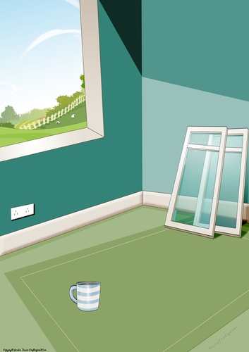 Window Fitter Dude Scene - CUP1173605_437 | Craftsuprint