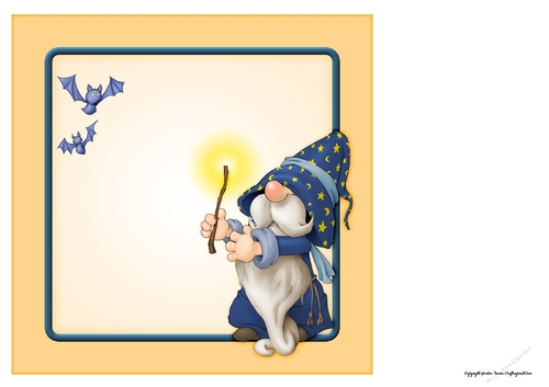 Halloween Wizard Gnome 8x8 Quick Card Insert - CUP1174506_437 ...