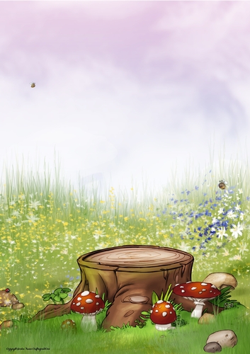 Tree Stump Scene (Pumpkin) - CUP1194761_437 | Craftsuprint