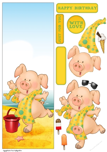 Pigs in Blankets Pip Large Vertical Dl - CUP1205642_437 | Craftsuprint