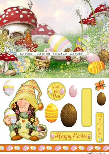 Mrs Easter Gnome Slider - CUP1208294_437 | Craftsuprint