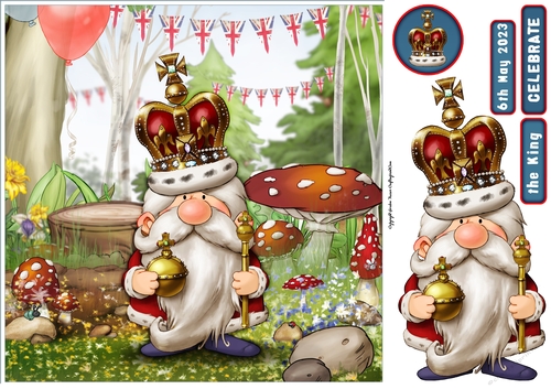Coronation Gnome 8x8 Quick Card - CUP1210358_437 | Craftsuprint
