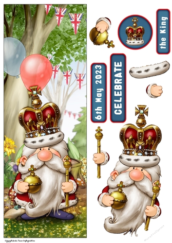 Coronation Gnome Large Vertical DL - CUP1210711_437 | Craftsuprint