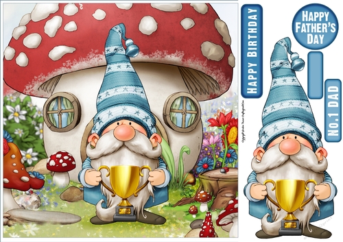 Trophy Gnome 8x8 Quick Card - CUP1212327_437 | Craftsuprint