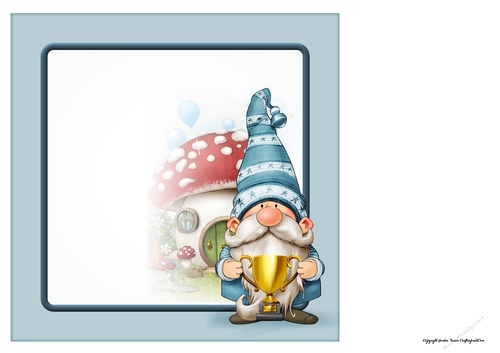 Trophy Gnome 8x8 Quick Card Insert - CUP1212328_437 | Craftsuprint