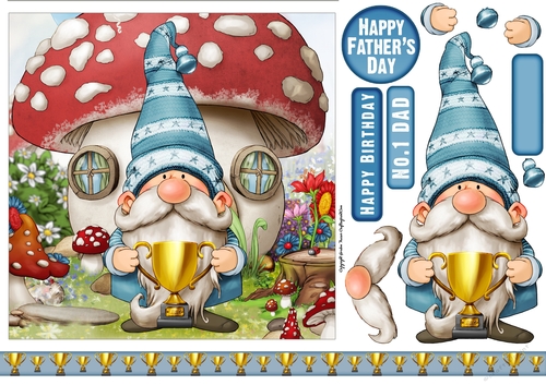 Trophy Gnome 7x7 Quick Card - CUP1212692_437 | Craftsuprint