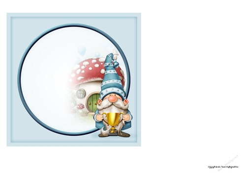 Trophy Gnome 7x7 Quick Card Insert - CUP1212694_437 | Craftsuprint