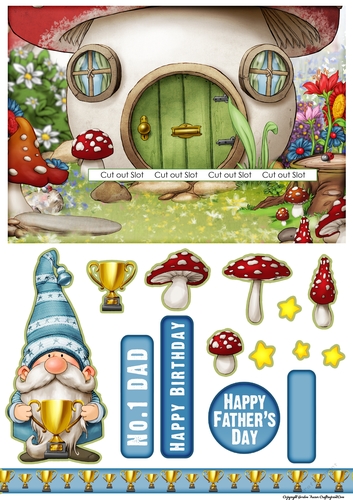 Trophy Gnome Slider Card - CUP1216120_437 | Craftsuprint
