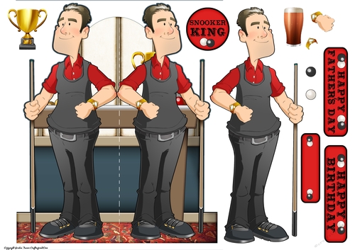 Snooker Dude 2 Shaped Card - CUP1216867_437 | Craftsuprint