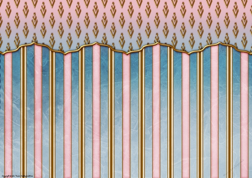 Art Deco Triple Stripe Paper (Blue) - CUP1259322_437 | Craftsuprint