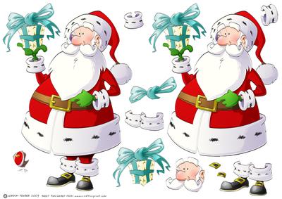 Santa Dude Decoupage Sheet. - CUP126243_437 | Craftsuprint