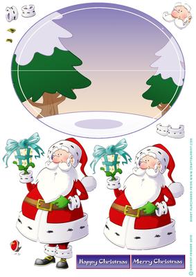 Santa Dude Wobble Card. - CUP126428_437 | Craftsuprint