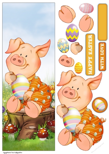 Pigs in Blankets Pumpkin Easter Large Vertical DL - CUP1287868_437 | Craftsuprint
