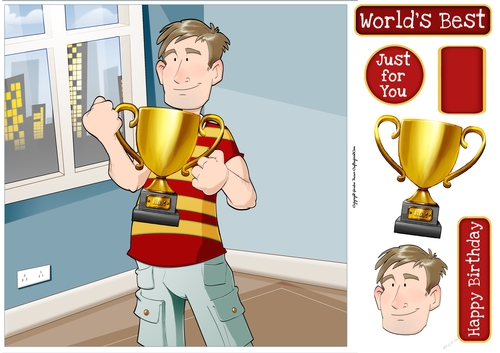 Trophy Dude 8x8 Quick Card - CUP1293499_437 | Craftsuprint