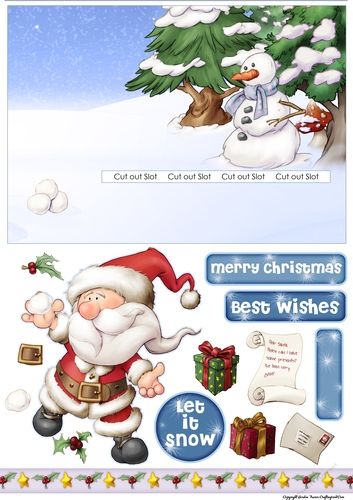 Santa Gnome 4 Slider Card - CUP1334164_437 | Craftsuprint