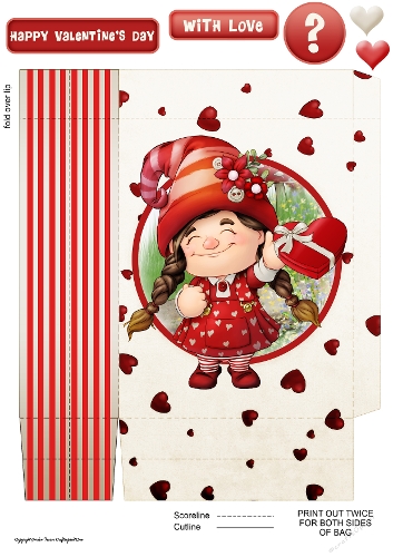 Maisie the Gnome Valentines Day Mini Gift Bag - CUP1357480_437 ...