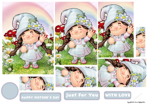 Mothers Day Maisie Gnome Pyramid - CUP1369258_437 | Craftsuprint
