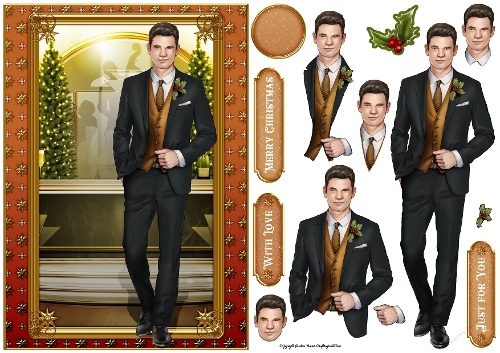 Art Deco Christmas Rodrigo (Gold) - CUP1397273_437 | Craftsuprint