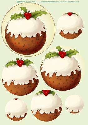 Christmas Pudding Circle Pyramid. - CUP144291_437 | Craftsuprint