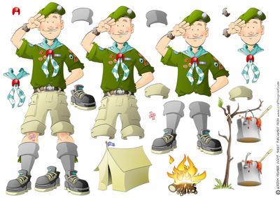 Cub/scout Dude Decoupage Sheet. - CUP156783_437 | Craftsuprint