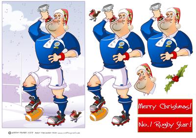 Christmas Rugby Dude Scotland. - CUP161765_437 | Craftsuprint