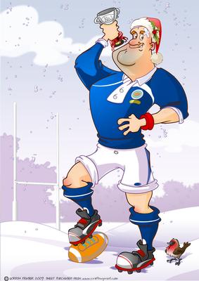 Christmas Rugby Dude Scotland A4. - CUP161853_437 | Craftsuprint