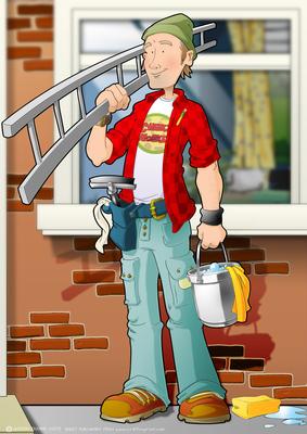 Window Cleaner Dude A4. - CUP167025_437 | Craftsuprint