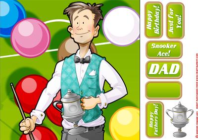 Snooker Dude 8x8 Quick Card - CUP253851_437 | Craftsuprint