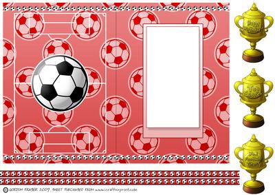 Football Dude Insert Red - CUP274409_437 | Craftsuprint