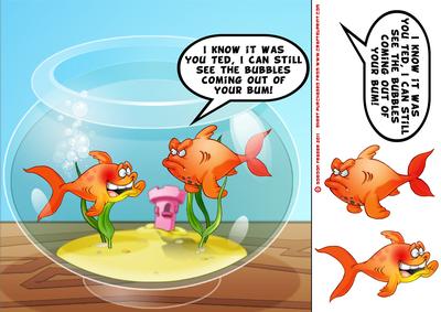Bubble Fish 8x8 Quick Card - CUP282992_437 | Craftsuprint