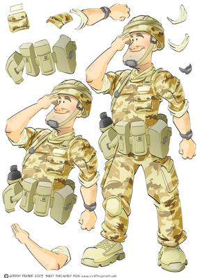 Army Dude Decoupage Sheet - CUP286643_437 | Craftsuprint