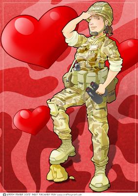 Army Lady Valentines Day A4 - CUP287652_437 | Craftsuprint