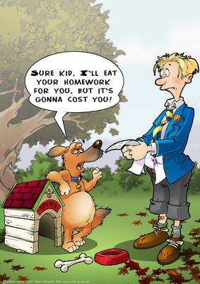 The Dog Ate My Homework A4 - CUP342022_437 | Craftsuprint