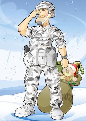 Christmas Army Dude A4 - CUP383593_437 | Craftsuprint