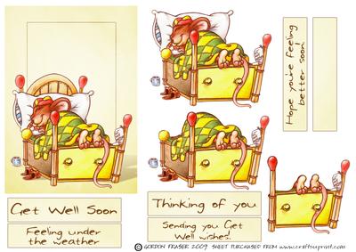 Get Well Soon Cute Mouse. - CUP41574_437 | Craftsuprint