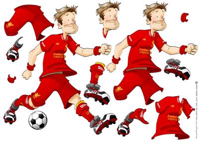 Football Dude from Liverpool Decoupage Sheet - CUP439608_437 | Craftsuprint