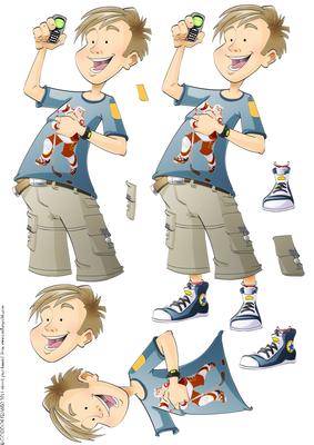 Teen Boy Text Star (blue) Decoupage Sheet - CUP441463_437 | Craftsuprint