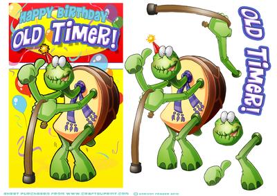 Happy Birthday Old Timer! - CUP47571_437 | Craftsuprint