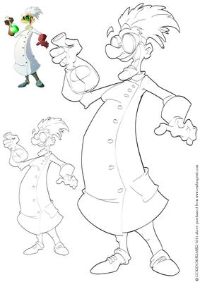 Mad Scientist Dude Digital Stamp - CUP487544_437 | Craftsuprint