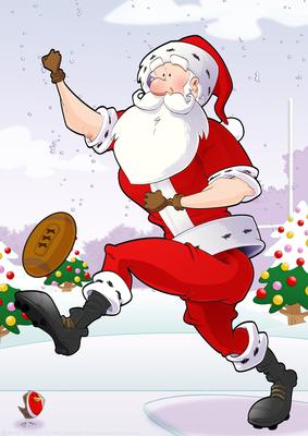 Rugby Santa Dude A4 - CUP491429_437 | Craftsuprint