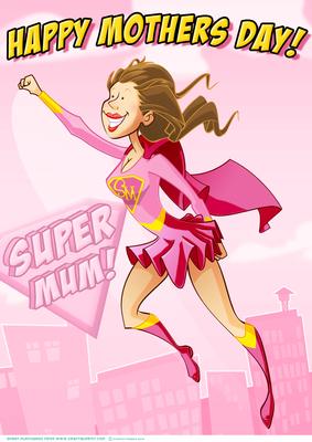 Supermum Pink A4. - CUP49523_437 | Craftsuprint