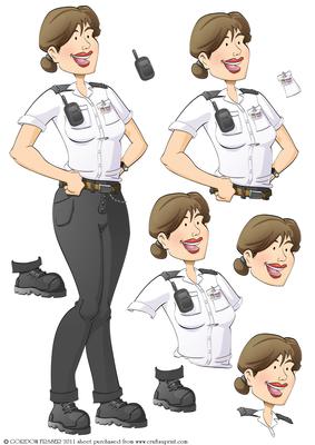 Prison Guard Lady Decoupage Sheet - CUP522165_437 | Craftsuprint