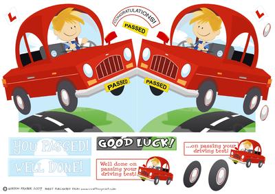 Passed Driving Test/ Good Luck, Boy.shaped. - CUP54490_437 | Craftsuprint